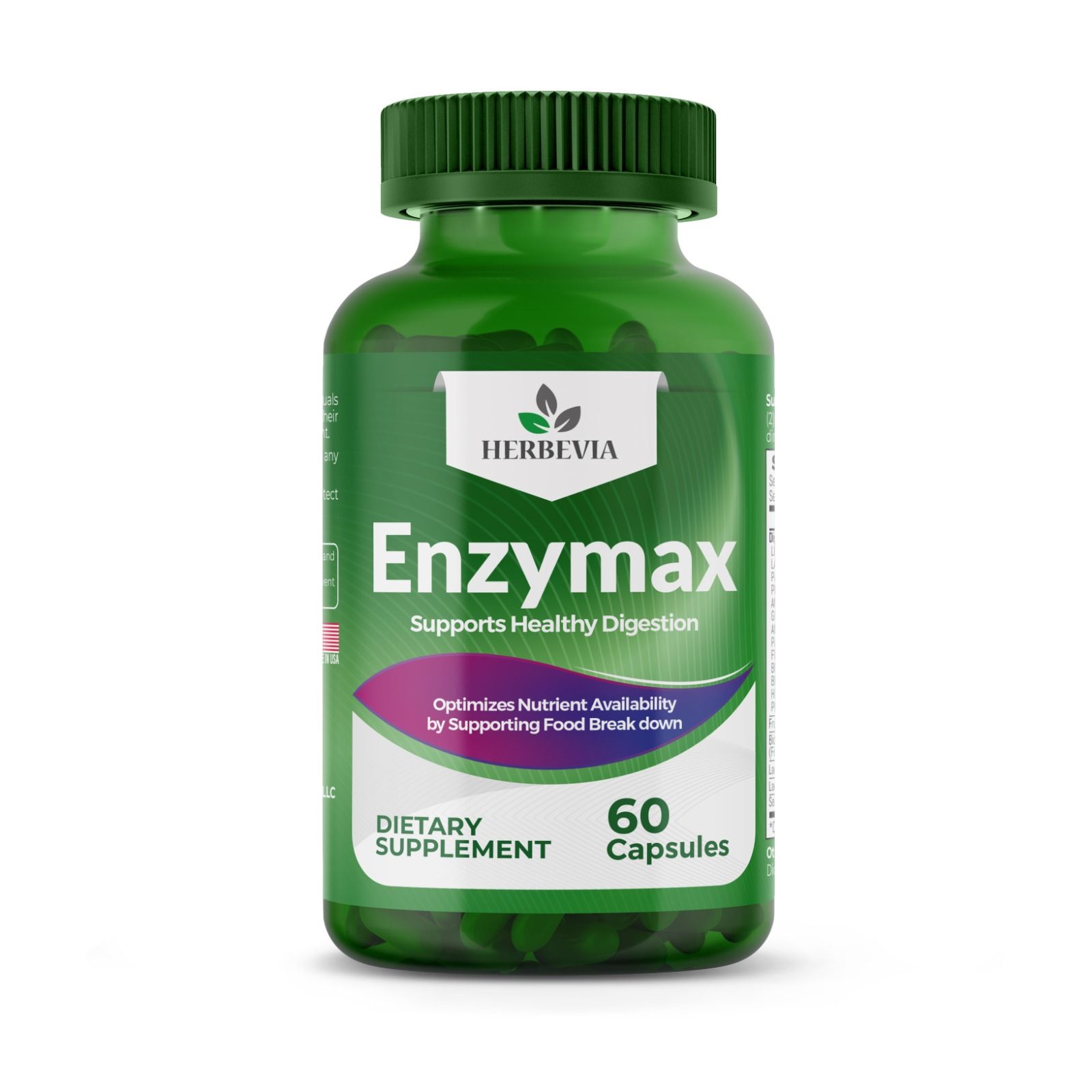 Enzymax: Best Digestive Enzyme Supplement UAE | 60 Capsules | Herbevia